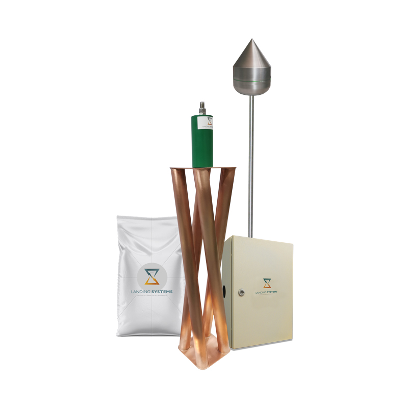 Juego Pararrayos radio de protección 80m con punta de aluminio y ...